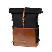 17" laptop tech backpack »Arthur« canvas & leather | DRAKENSBERG