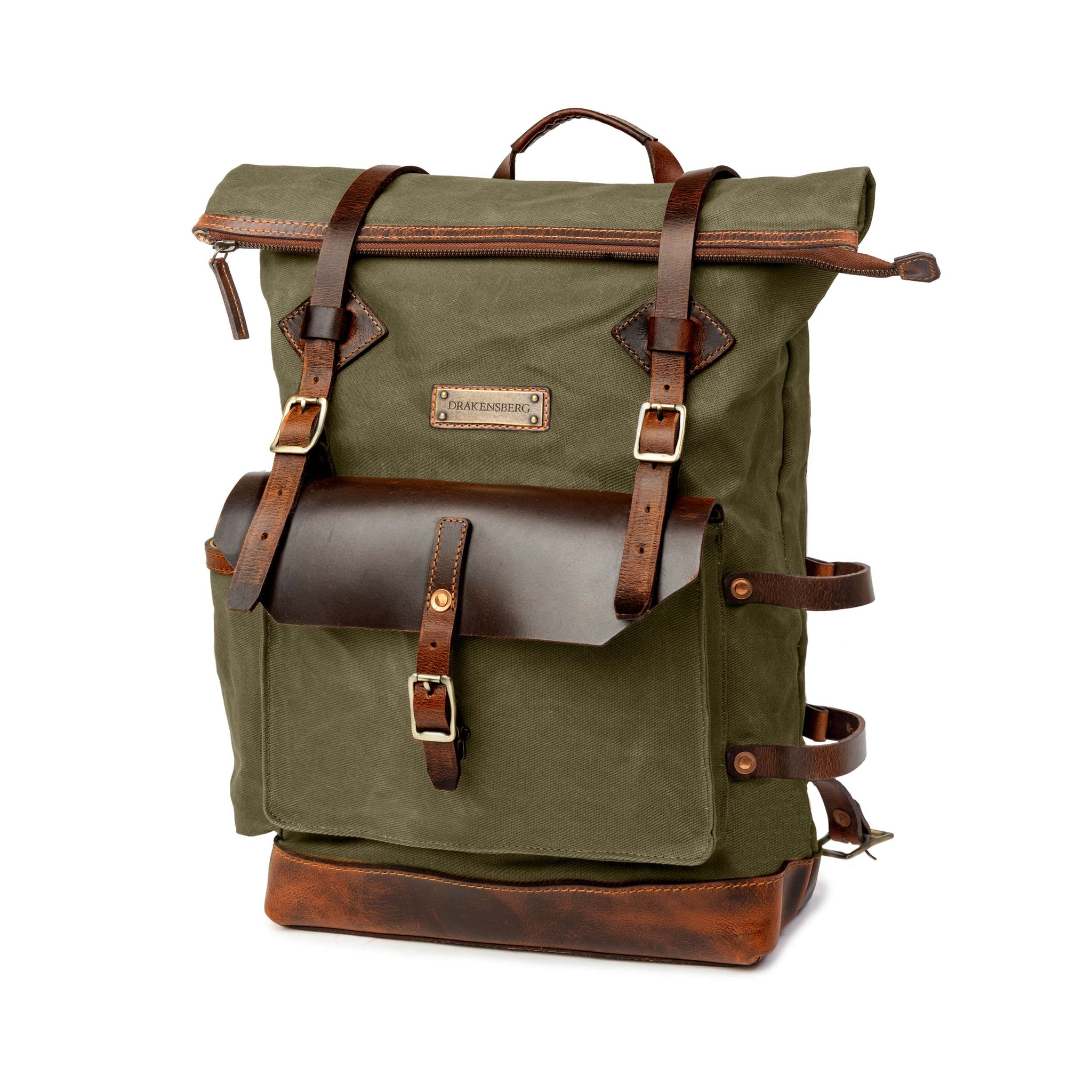Rolltop Vintage Rucksack »Adam« wasserabweisend | DRAKENSBERG
